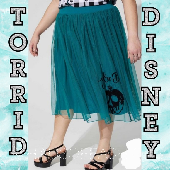 torrid | Skirts | Torrid Disney Villains Midi Tulle Skirt Nwt | Poshmark